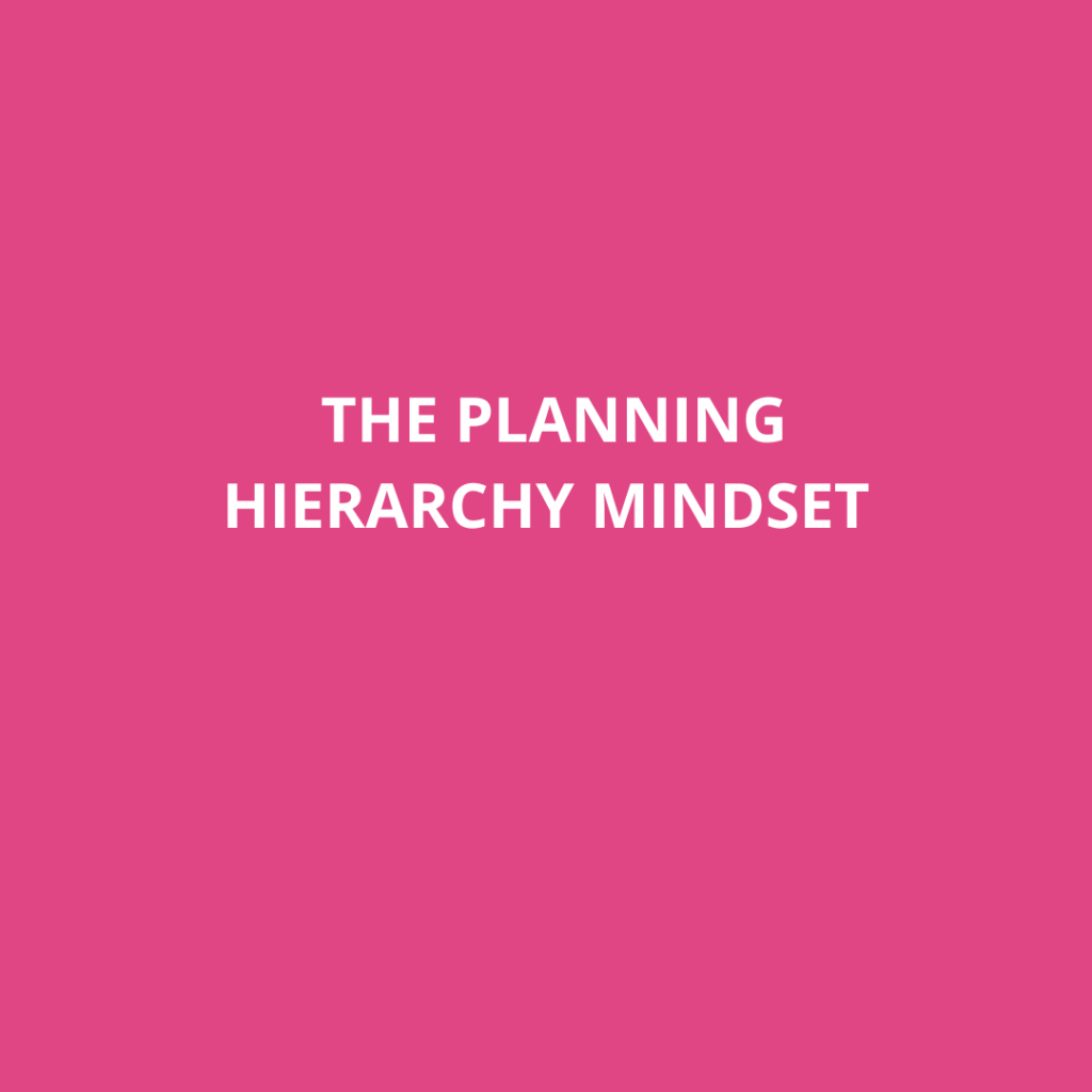 The Planning Hierarchy Mindset - SMYD Accounting & Advisory